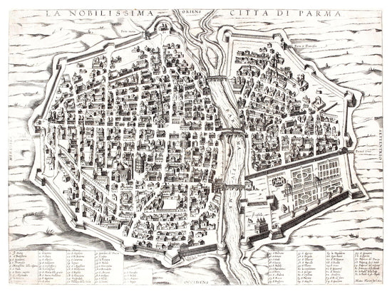 Stadtplan Parma um 1567 | Kartenhandlung Rothert