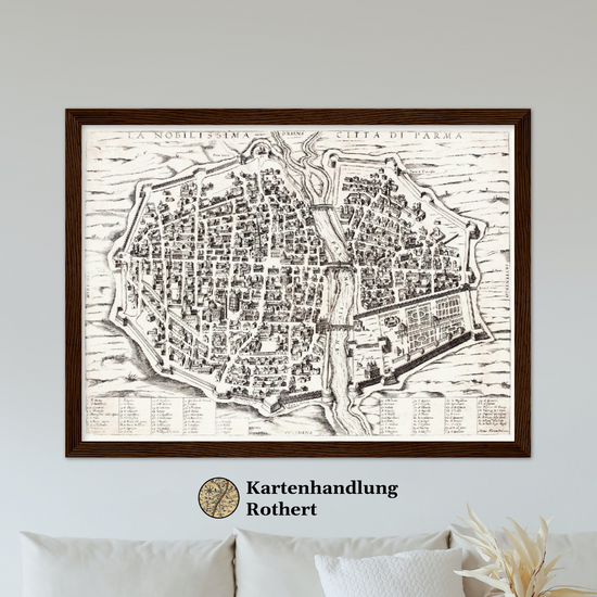 Stadtplan Parma um 1567 | Kartenhandlung Rothert