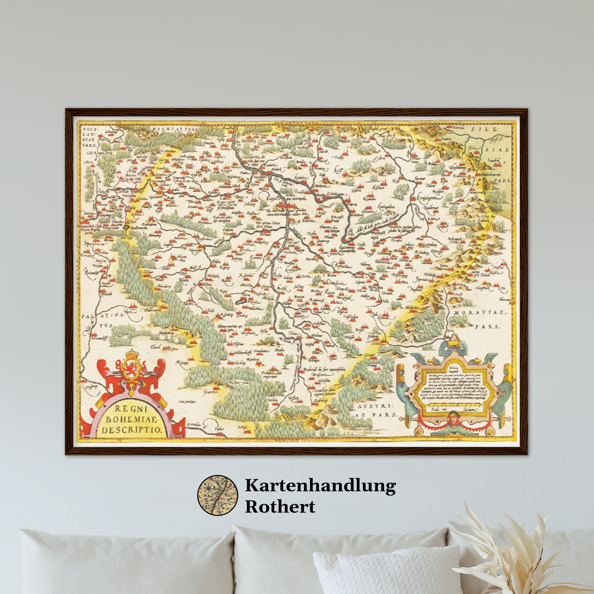 Landkarte Böhmen um 1609 | Kartenhandlung Rothert