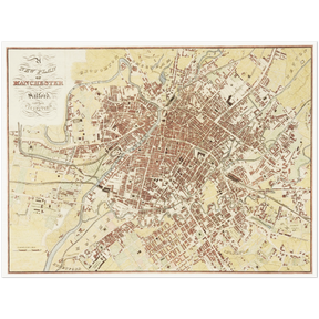 Stadtplan Manchester um 1844 | Kartenhandlung Rothert